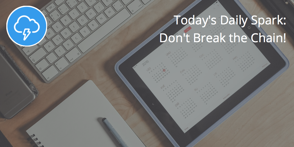 Don't Break the Chain in action_vSocial | Find A Spark